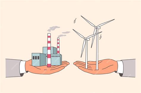 premium vector choice alternative method generating electricity