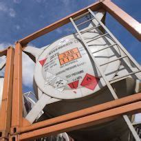 Container On A Transport Ship Labeled With Hazcom Ghs Labels