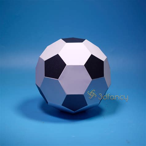 Papercraft Soccer Ball Pdf Svg Template For Cricut Cameo 4 Inspire
