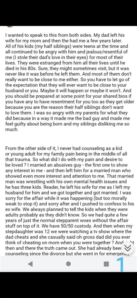 Stepfather Due To An Affair Part 2 R Adulteryhate