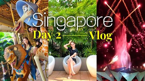 싱가포르🇸🇬 가족여행 2일차 Vlog 유니버셜 스튜디오🎠 요크호텔 센토사 섬 비치바🌴 윙스 오브 타임🎇