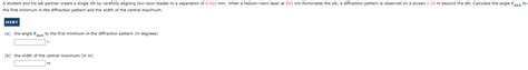 The First Minimum In The Diffraction Pattern And The