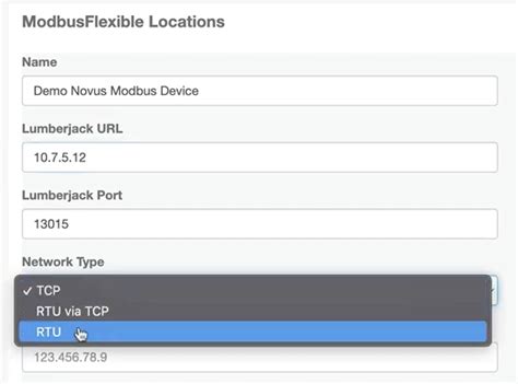 adding a modbus device in onping onping automation platform