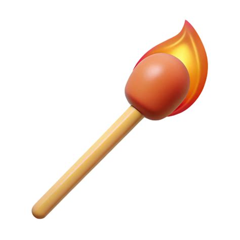 Pristine Rustic Photorealistic Isolated Cutout Of A Single Matchstick Hyper Specific With