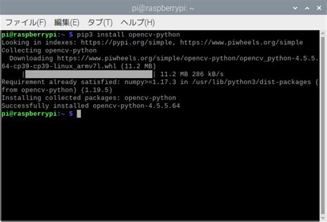 【python】raspberry Pi Osにopencvをインストール おとといからきたいも