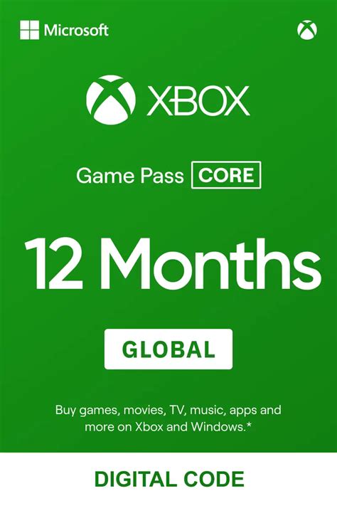 Buy Xbox Game Pass Core Essential 12 Months Global Xbox Live Digital Key