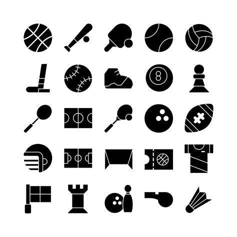 Sport Icon Set Vector Solid For Website Mobile App Presentation Social