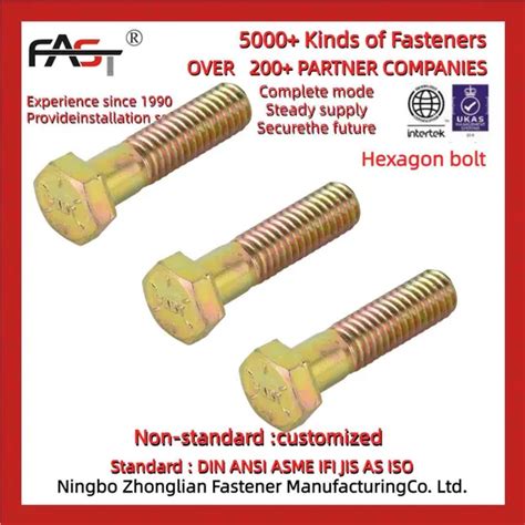 Astm A325 A490 Steel Structural Hex Bolts With Assembling Nuts Washers