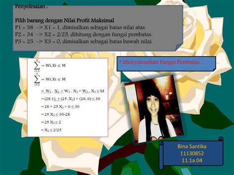 ppt tugas uas logika and algoritma knapsack problem metode greedy