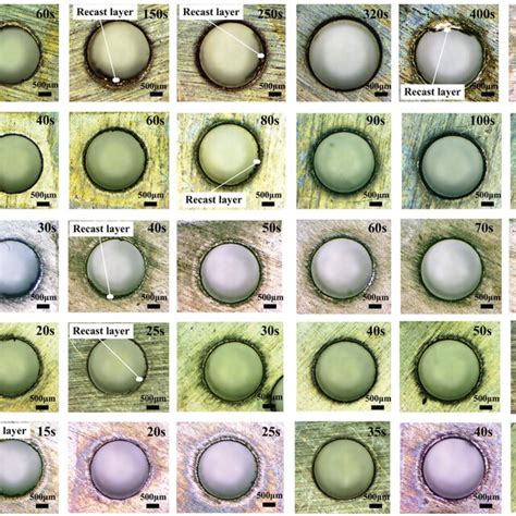sem photographs of recast layer a micrograph of recast layer due to