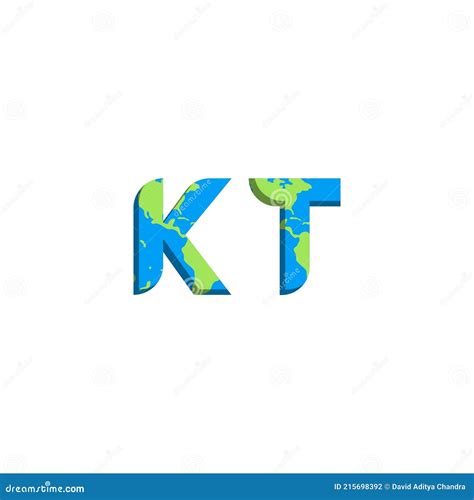 Initial Kt Logo Design With World Map Style Logo Business Branding