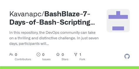 Kavana Pc On Linkedin Github Kavanapcbashblaze 7 Days Of Bash Scripting Challenge In This