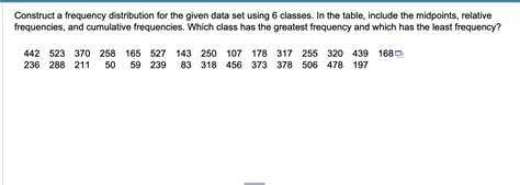 Solved Construct A Frequency Distribution And A Relative Chegg