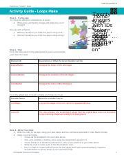 Interactive Activity Guide Loops Event Handling For App Course Hero