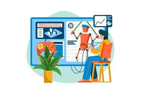 Game Designer Illustration Concept On White Background 13428811 Vector Art At Vecteezy