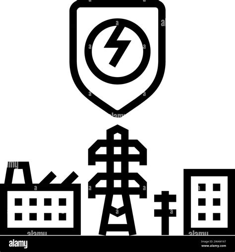 Energy Flow Control Electric Grid Line Icon Vector Illustration Stock Vector Image And Art Alamy
