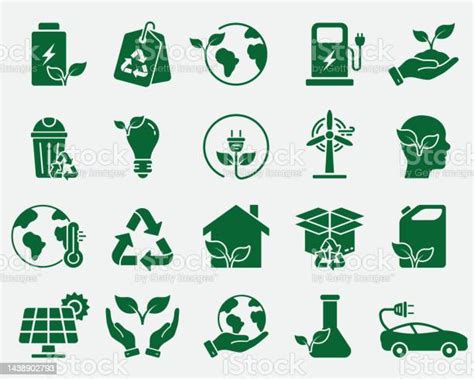 재생 가능한 자원 표지판 세트 풍력 및 수력 행성 지구 실루엣 아이콘의 환경 생태입니다 그린 에너지 픽토그램 에코 지속 가능한 기술 기호입니다 고립된 벡터 그림 집에 대한