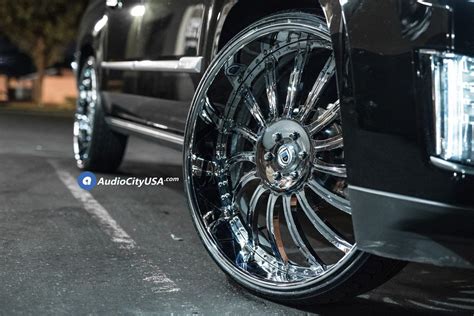 2016 Cadillac Escalade With 30 Asanti Wheels Af815 Chrome Deep Dish