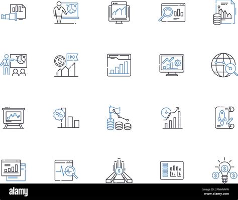 Empirical Data Line Icons Collection Statistics Research Experiment Observation Sampling