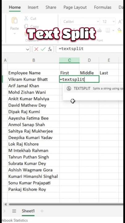 Two Different Methods For Text Split In Excelexcelshorts Shorts