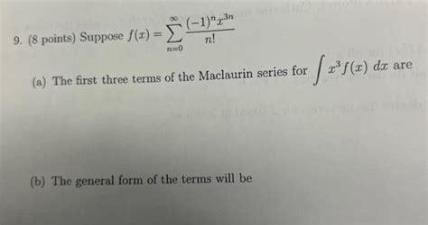 solved 9 8 points suppose f x sum {n 0} { infty}