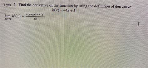 solved find the derivative of the function by using the