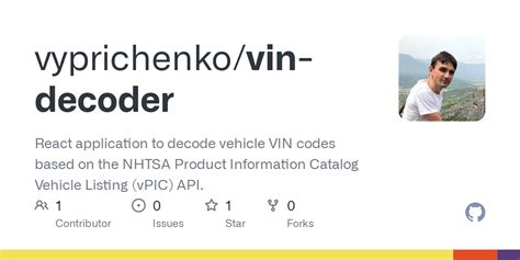 Github Vyprichenkovin Decoder React Application To Decode Vehicle