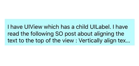 ios align text in uilabel to top of label when using top bottom