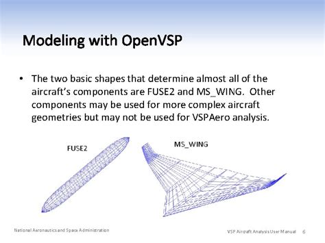 VSP Aircraft Analysis User Manual Modeling And Analyzing