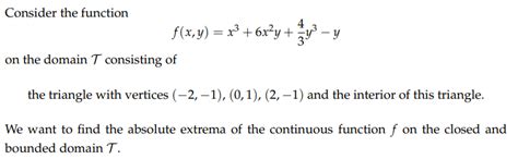 Solved Consider The Function F X Y X3 6x2y 34y3y On The Chegg Com