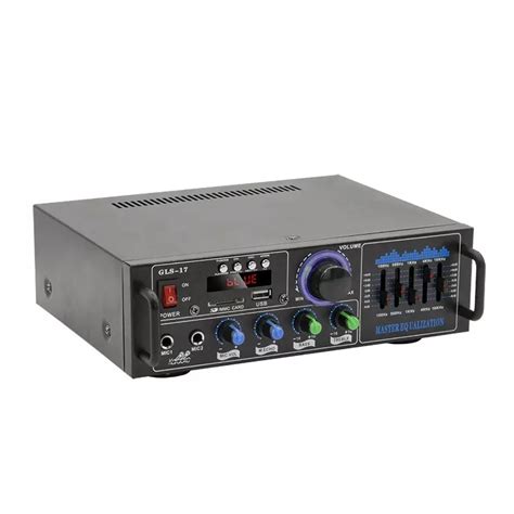 Amplificator Bluetooth Digital Tip Statie 2x60 W Intrari Usb Sd Doua Intrari Microfon Gls