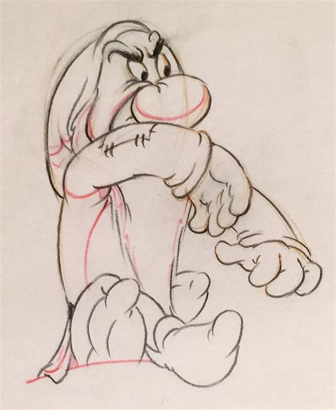 Grumpy Dwarf Drawing