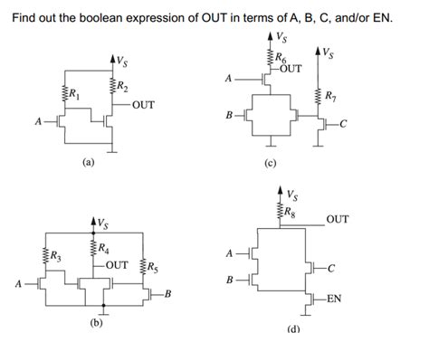 Solved Find Out The Boolean Expression Of OUT In Terms Of Chegg Com