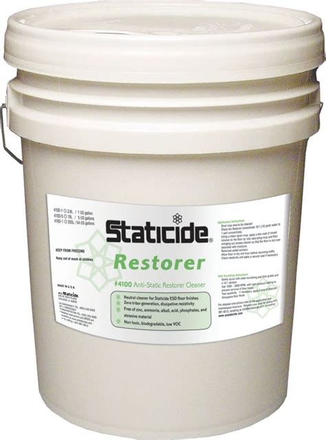 Acl Staticide 4100 5 Static Dissipative Restorercleaner 5 Gallon