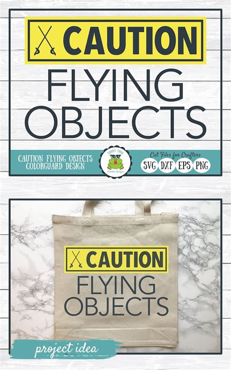 Caution Flying Objects Color Guard Svg Cut File For Crafters Etsy