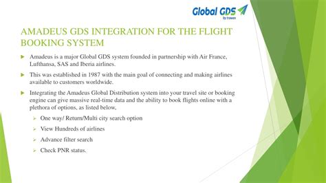 PPT GDS Flight API Integration PowerPoint Presentation Free Download ID
