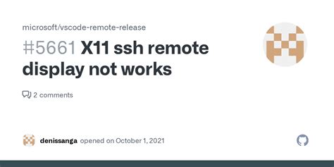 X11 Ssh Remote Display Not Works · Issue 5661 · Microsoftvscode Remote Release · Github