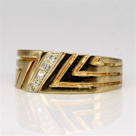 Diagonal Diamond Ring 003ctw Sz 675 100 Ways