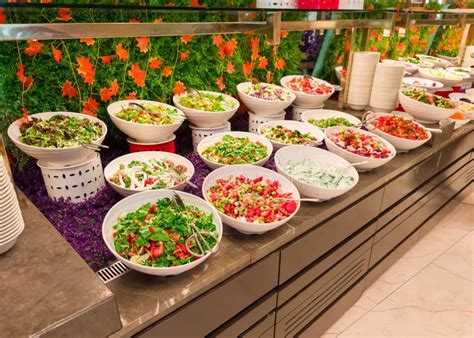 A Vibrant Salad Buffet With Fresh Vegetables And A Colorful Assortment