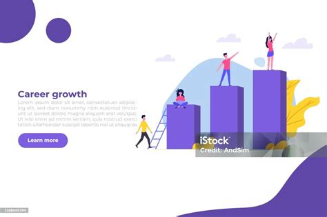 경력 성장 비즈니스 목표 성취 개념 오름차순 차트에서 캐릭터 등반 벡터 일러스트 플랫 스타일 개념에 대한 스톡 벡터 아트 및 기타 이미지 Istock