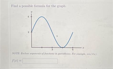 solved find a possible formula for the graph note enclose