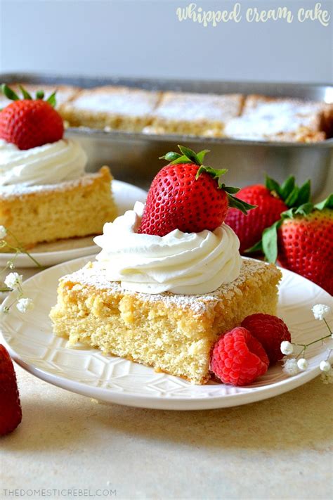 Whipped Cream Cake Recipe