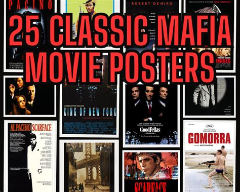 Mafia Movie Poster Collection Downloadable Set Of 25 Hd Posters From