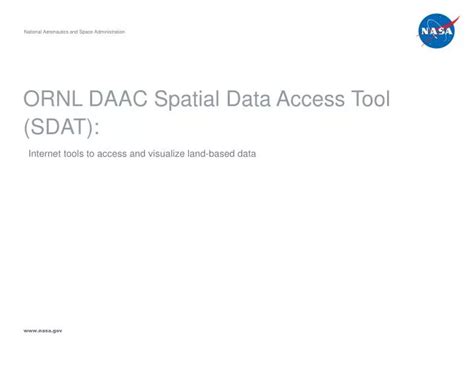 PPT ORNL DAAC Spatial Data Access Tool SDAT PowerPoint Presentation ID 4148933