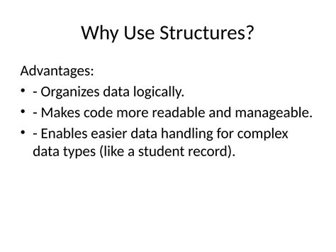 Powerpoint Presentation On Structures In C Programing Pptx