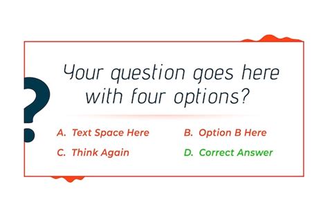 Free Vector Smart Way To Test Your Knowledge With Multiple Option