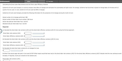 Solved Calculating The Direct Labor Rate Variance And The
