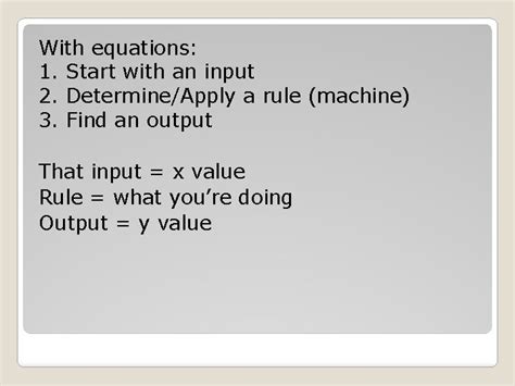 Todays Objective SWBAT Identify Input And Output Values