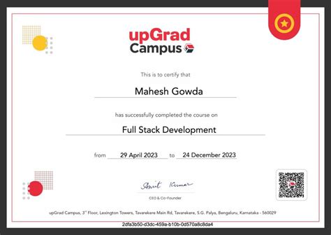 Mahesh Gowda On Linkedin Fullstackdeveloper Upgradcampus