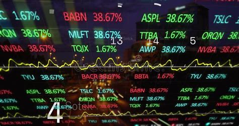 Image Of Circles With Graphs And Data Processing In Black Space Stock Illustration